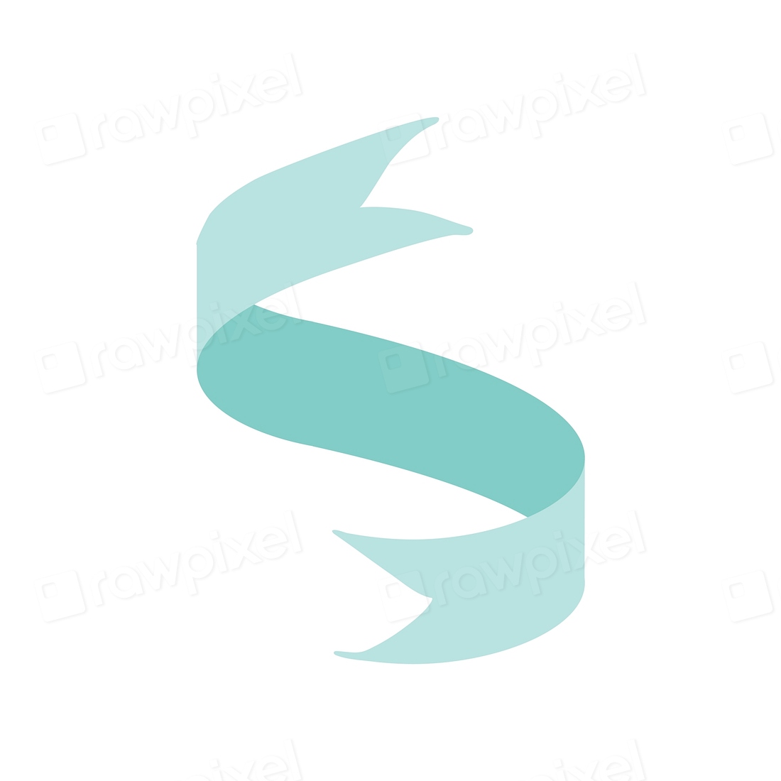 Mint green ribbon banner doodle | Premium Vector - rawpixel