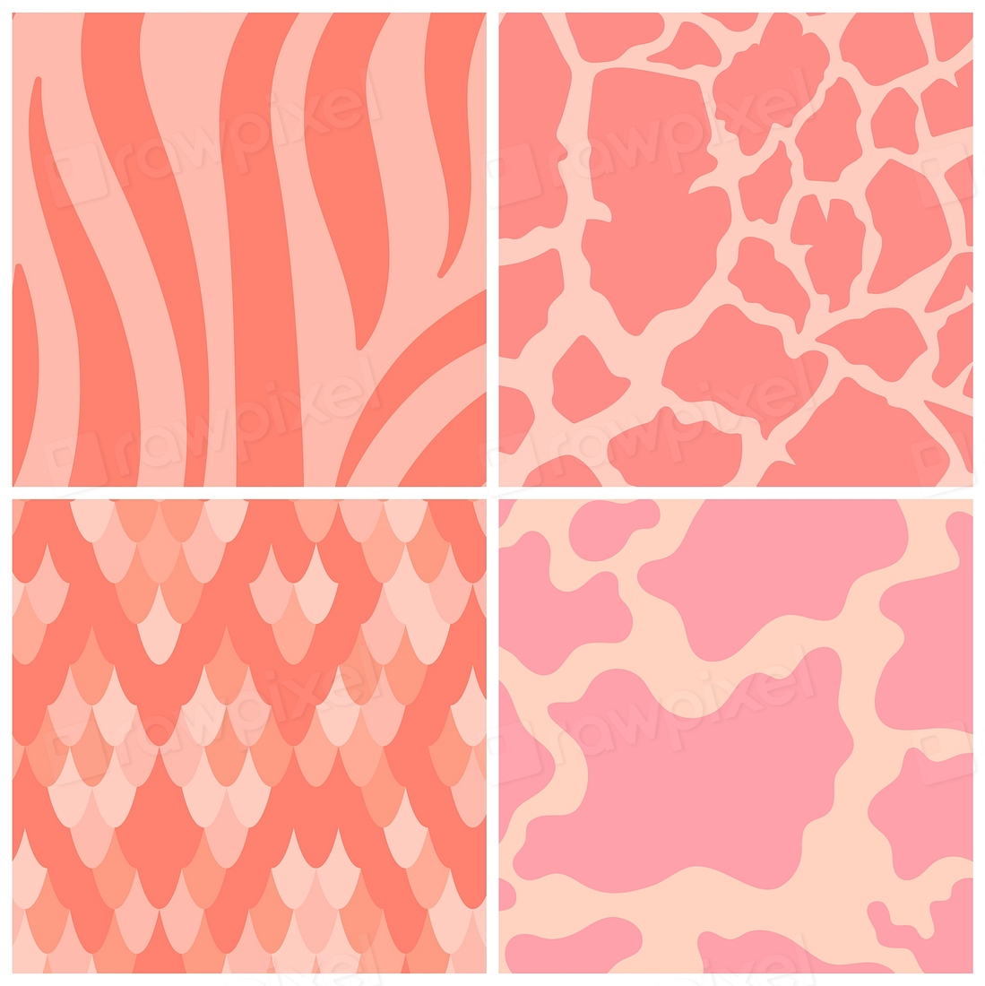 Set seamless animal print pattern | Premium Vector - rawpixel