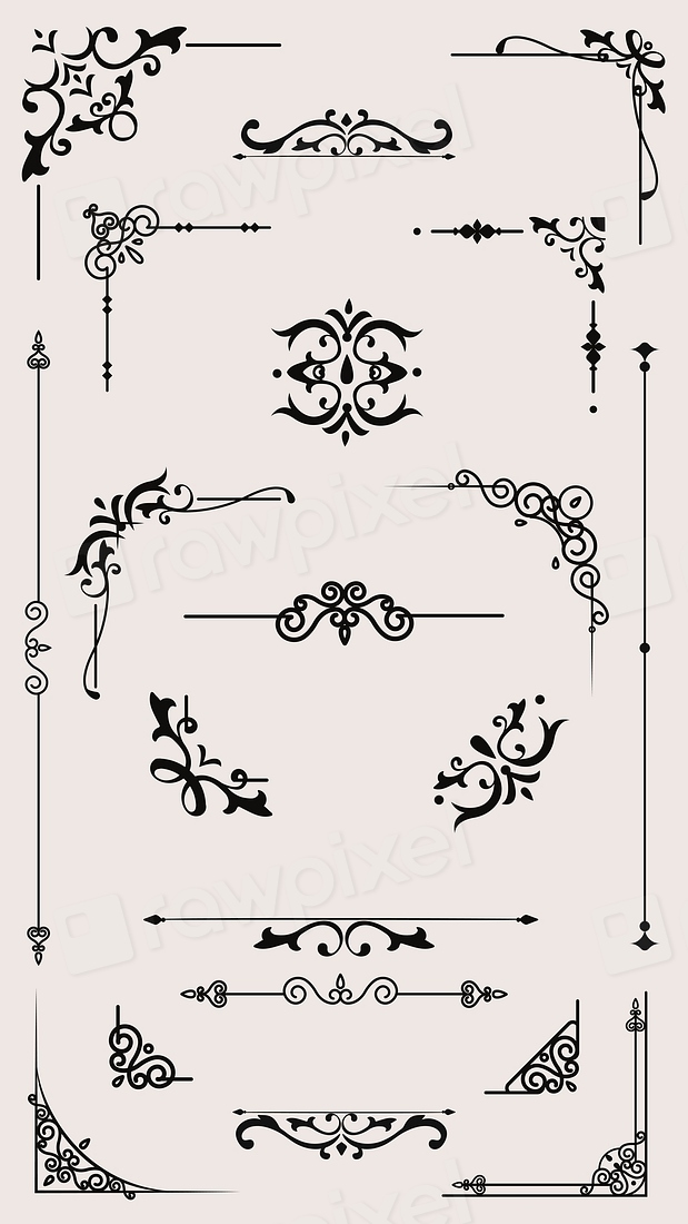 Vintage border design element vector | Premium Vector - rawpixel