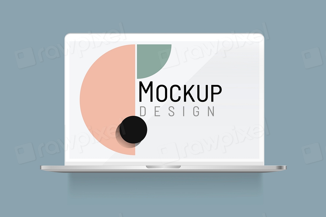 Abstract design laptop screen mockup | Premium Vector - rawpixel