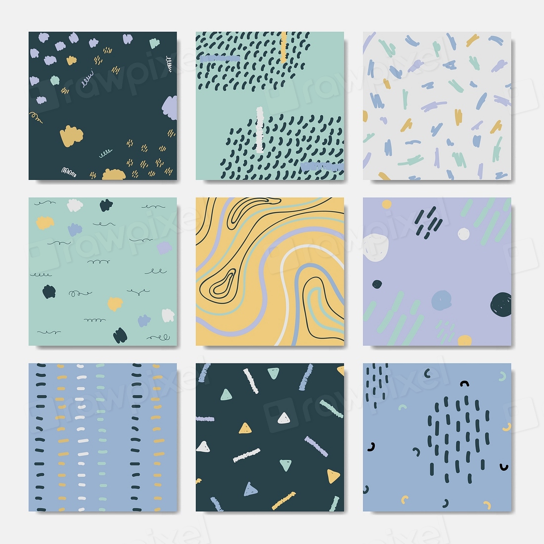 Patterned playful design backgrounds vector | Premium Vector - rawpixel