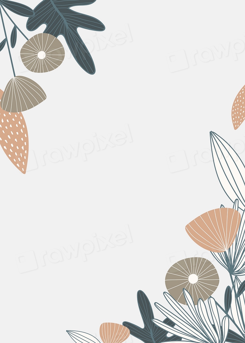 Natural patterned doodle background vector | Premium Vector - rawpixel