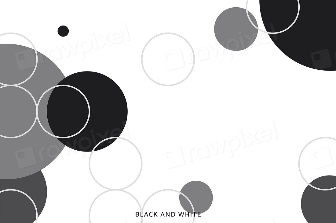 Black and white circle geometric | Free Vector - rawpixel