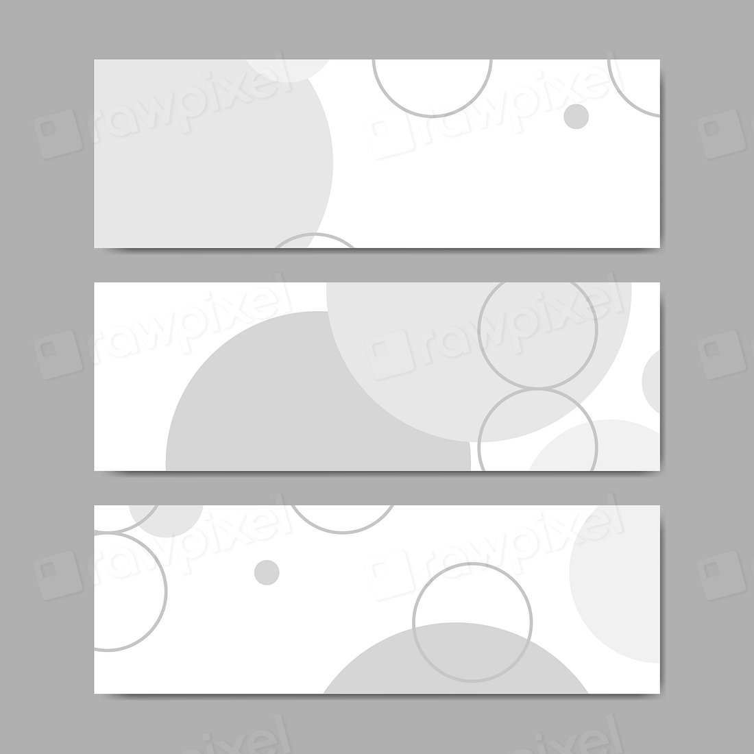 Gray circle geometric pattern banners | Premium Vector - rawpixel