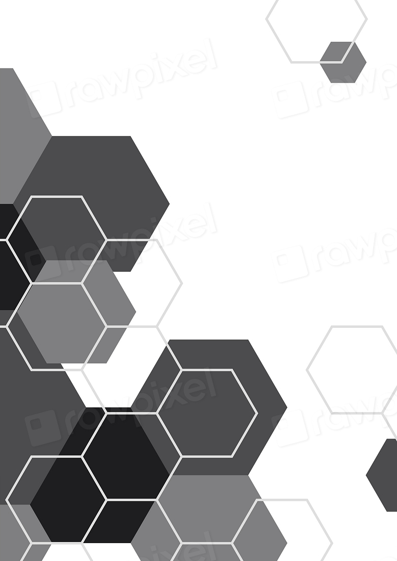 Black white hexagon geometric pattern | Premium Vector - rawpixel