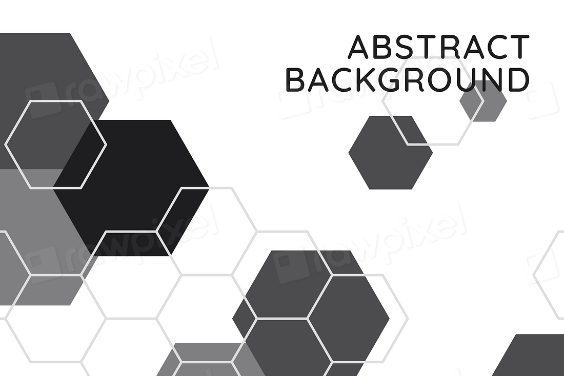 Black and white hexagon geometric | Premium Vector - rawpixel
