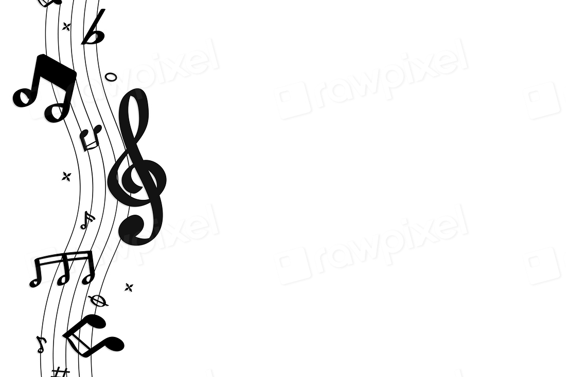 Black flowing music notes white | Premium Vector - rawpixel