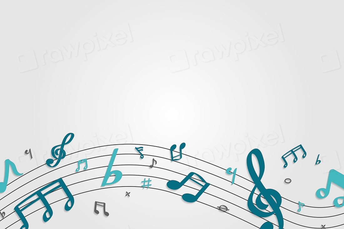Blue flowing music notes white | Premium Vector - rawpixel