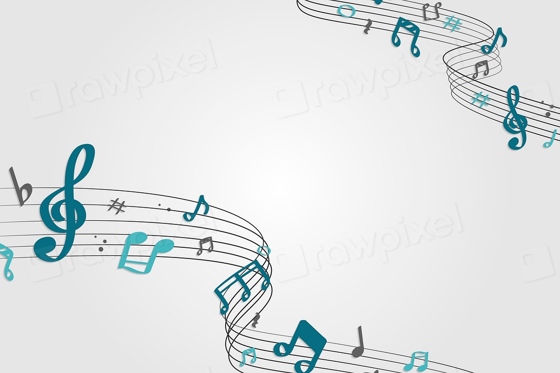 Blue flowing music notes white | Premium Vector - rawpixel