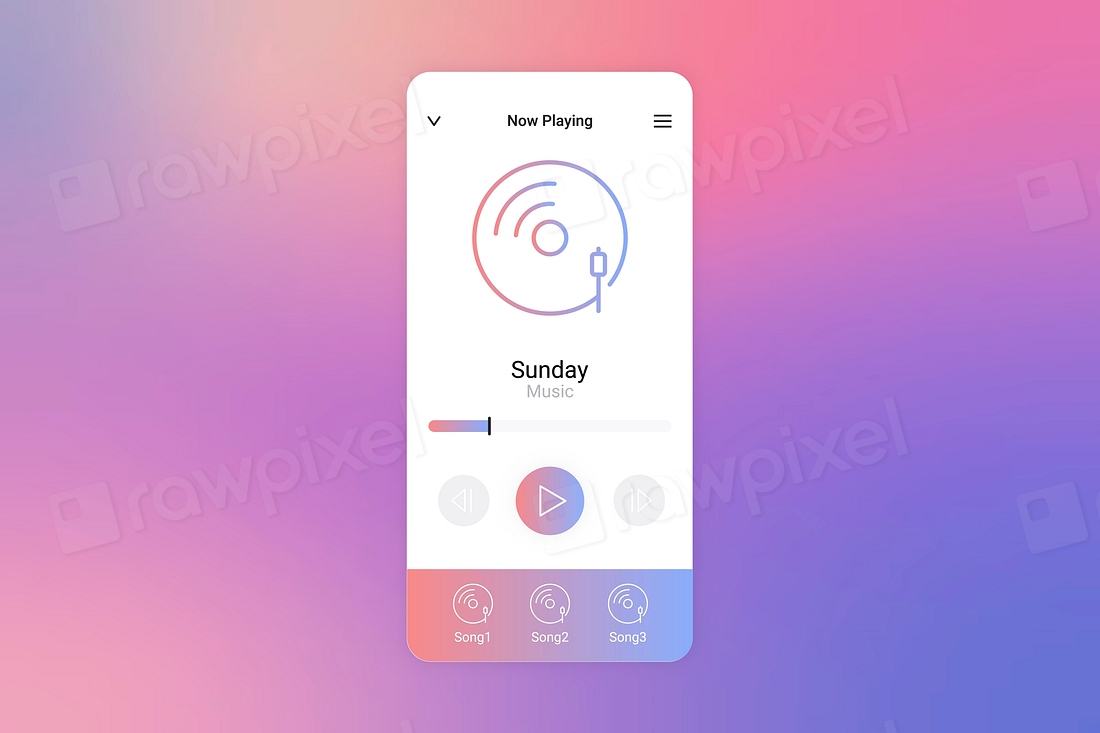 Digital music displayed screen vector | Premium Vector - rawpixel