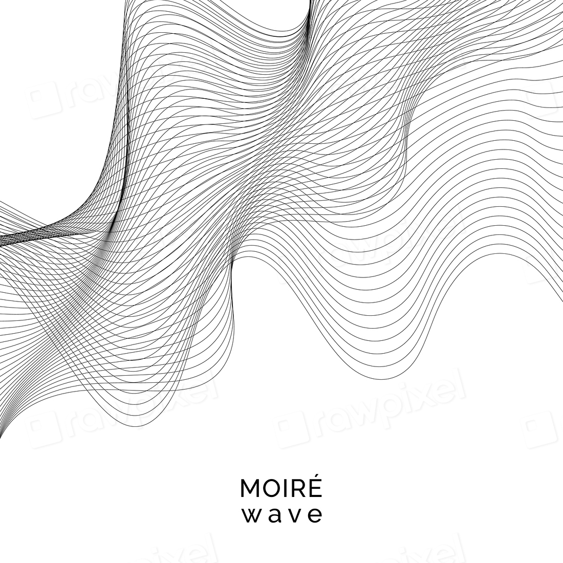 Black moiré wave white background | Premium Vector - rawpixel