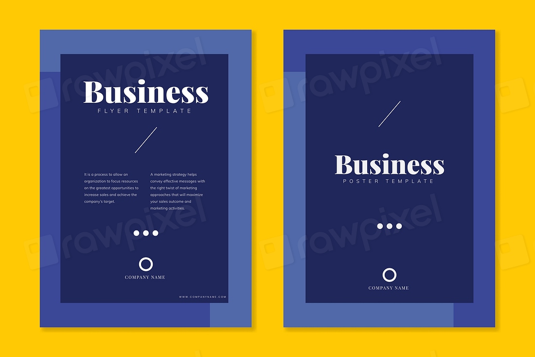Business invitation flyer template vector | Premium Vector - rawpixel