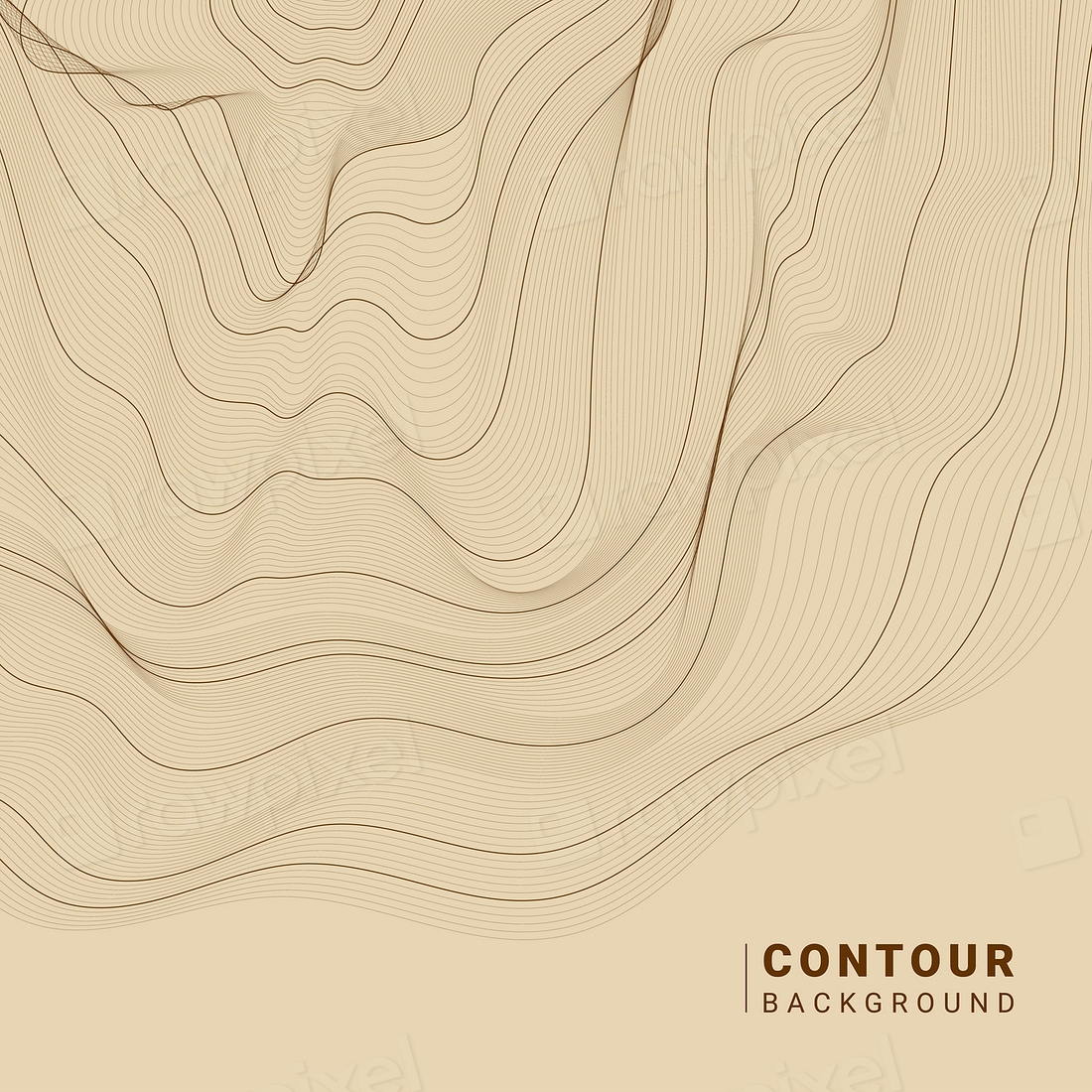 Brown abstract map contour lines | Premium Vector - rawpixel