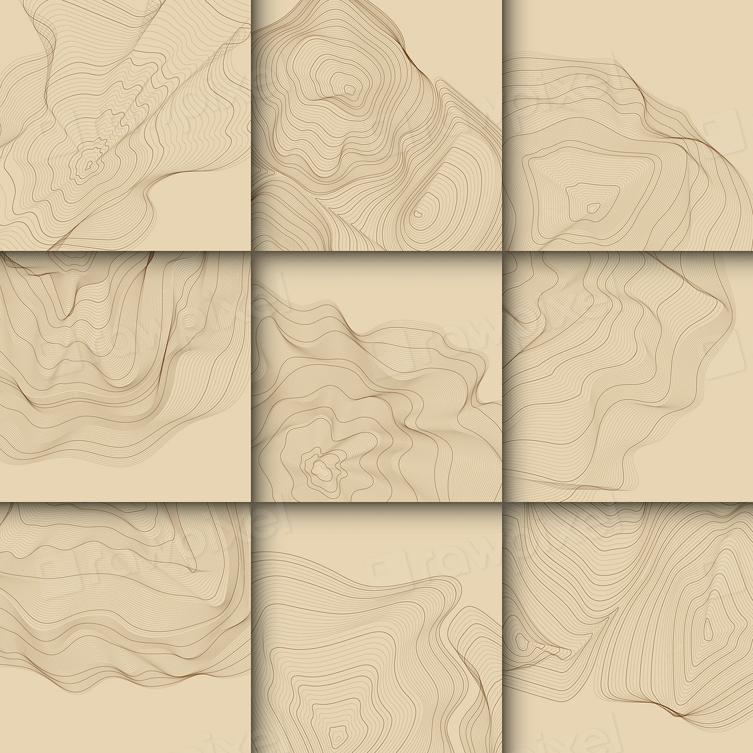 Brown abstract map contour lines | Premium Vector - rawpixel