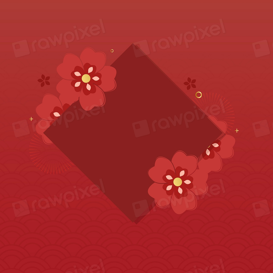 Chinese new year greeting square | Premium Vector - rawpixel
