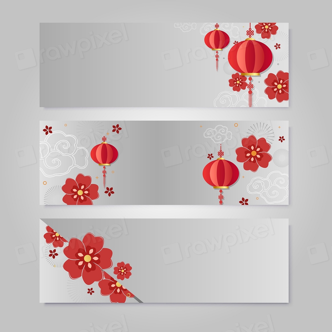 Chinese new year greeting banners | Premium Vector - rawpixel