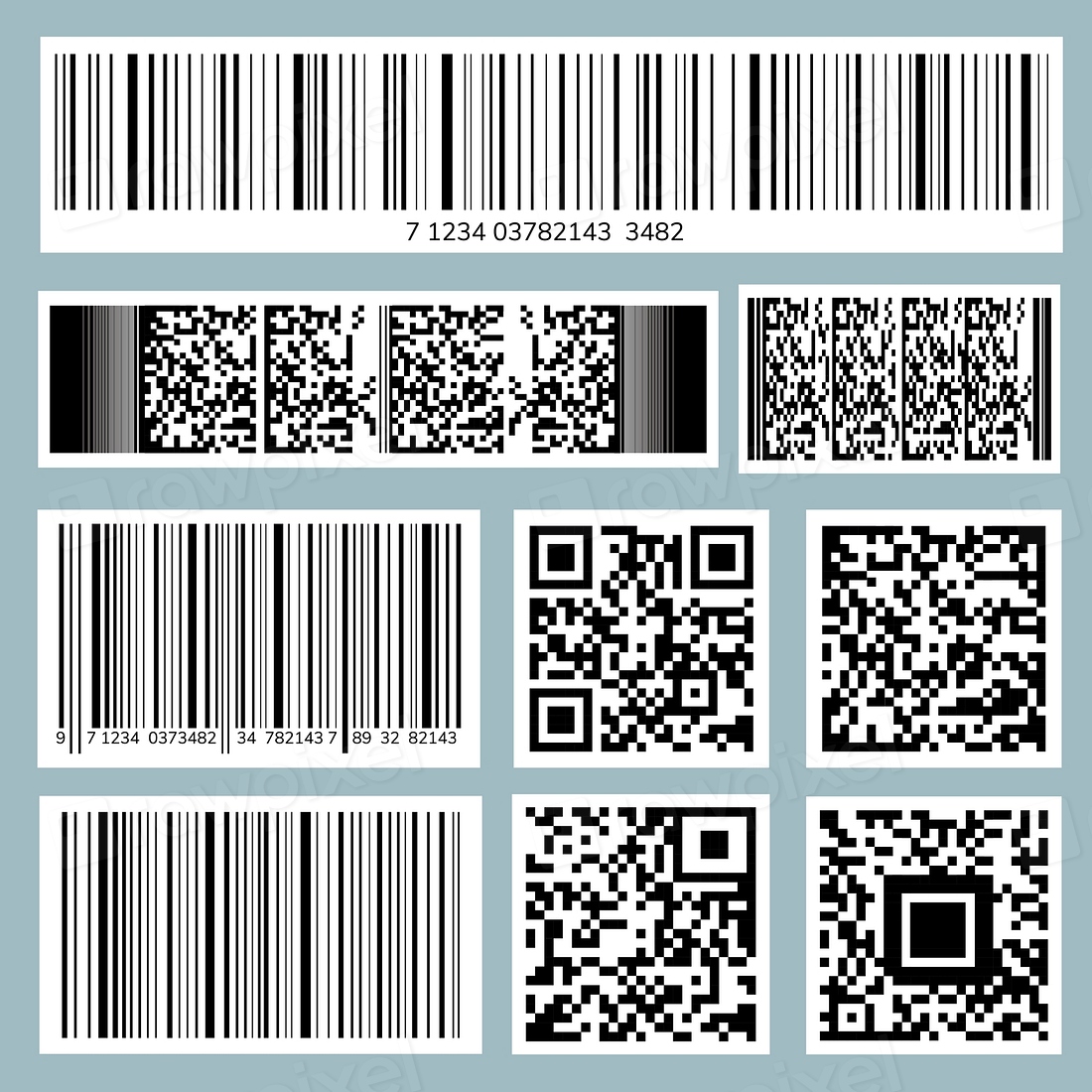 Barcode and QR code vector | Premium Vector - rawpixel