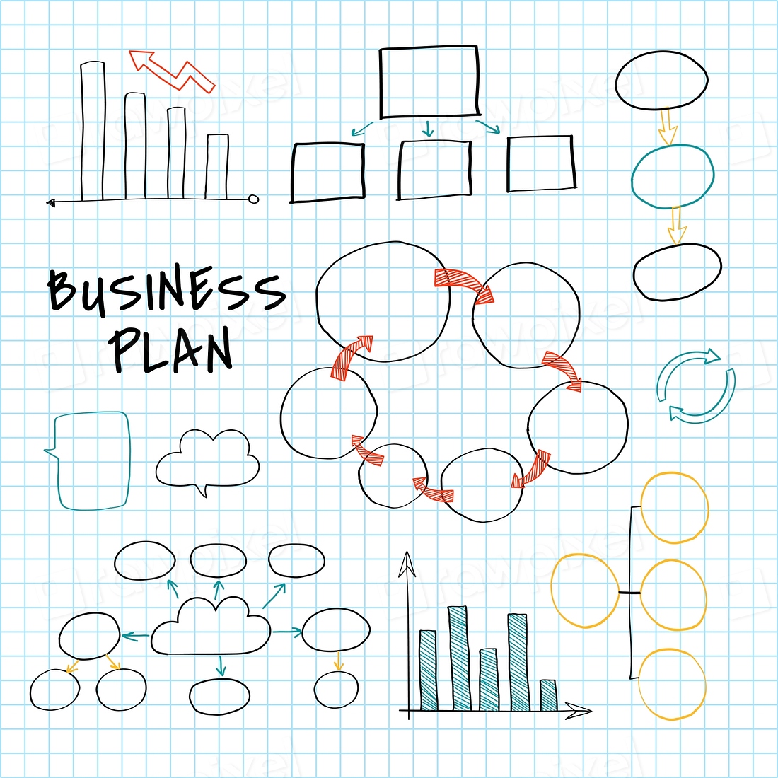 Business plan set chart and | Premium Vector - rawpixel