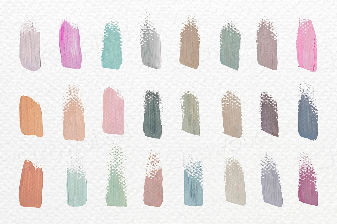 Pastel acrylic brush strokes vector | Premium Vector - rawpixel