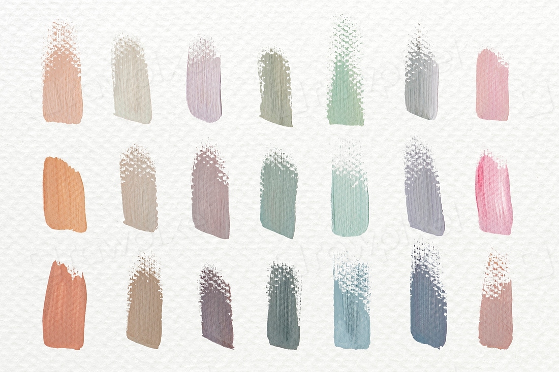 Pastel acrylic brush strokes vector | Premium PSD - rawpixel