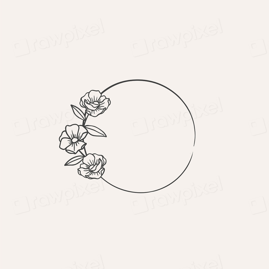 Round botanical frame element vector | Premium Vector - rawpixel