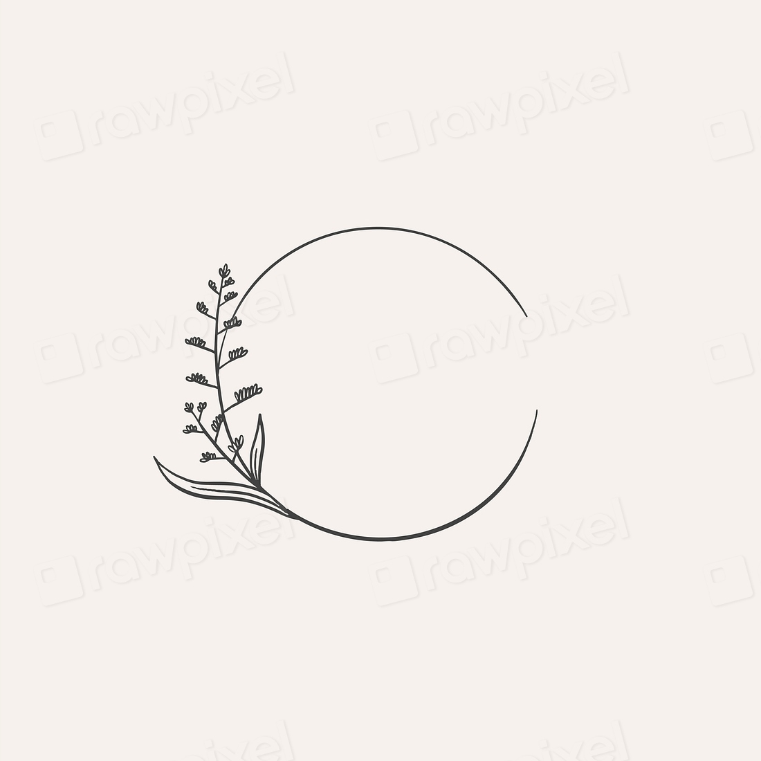 Round botanical frame element vector | Premium Vector - rawpixel
