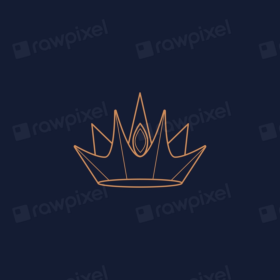 Luxurious blue crown design vector | Premium Vector - rawpixel
