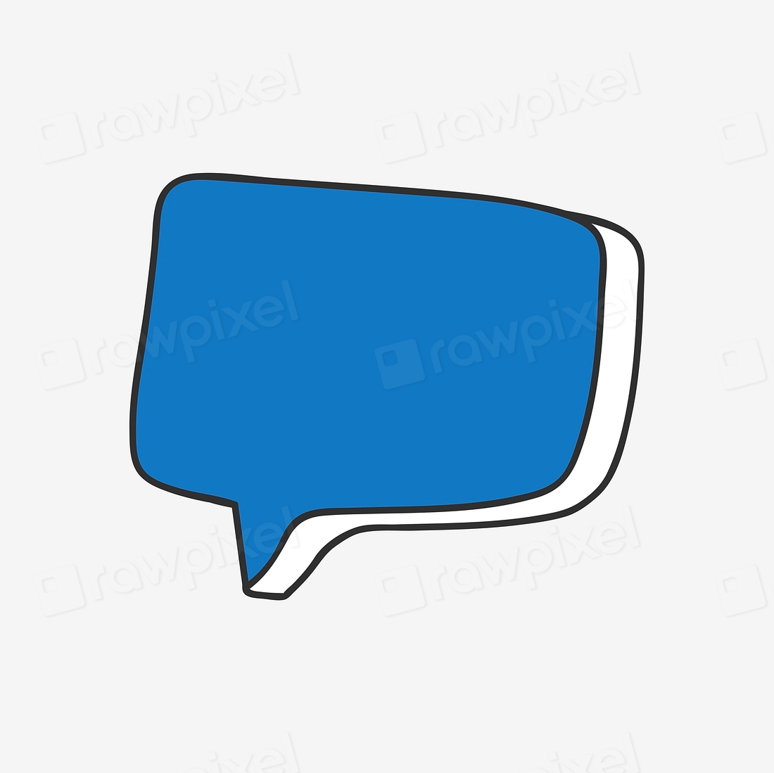 Blue speech bubble icon vector | Premium Vector - rawpixel