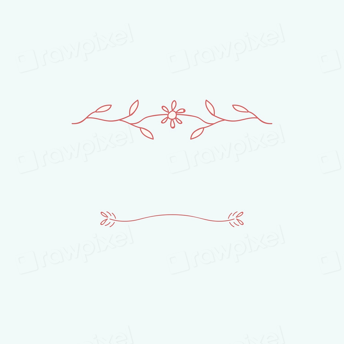 Red feminine ornament dividers vector | Free Vector - rawpixel