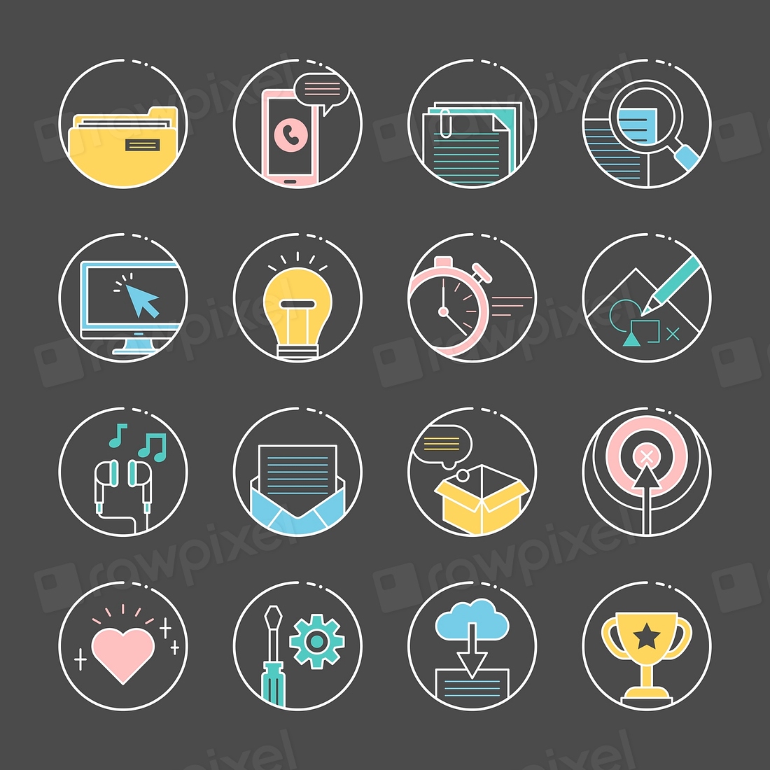 Illustration of vector line collection | Free Vector - rawpixel