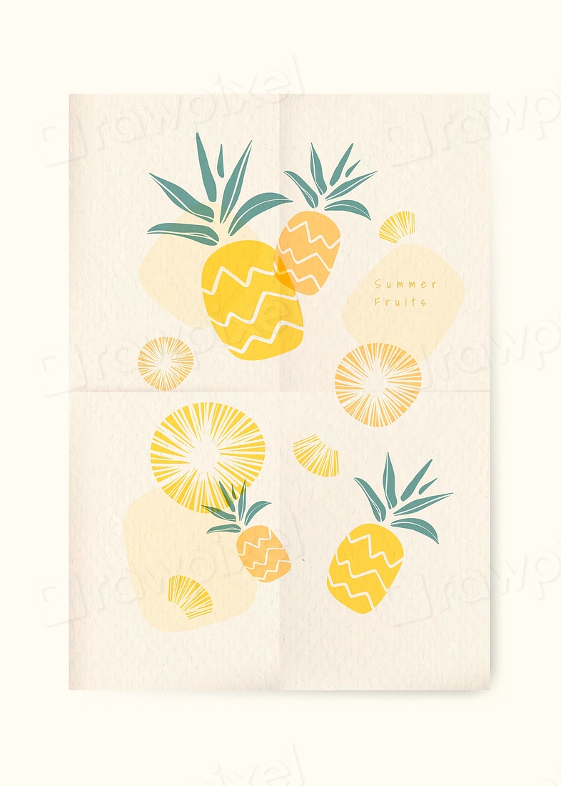 Pineapple patterned background design space | Premium Vector - rawpixel