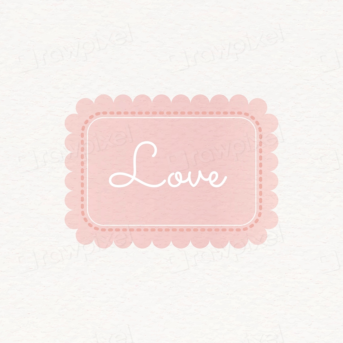 Pink love label design vector | Premium Vector - rawpixel