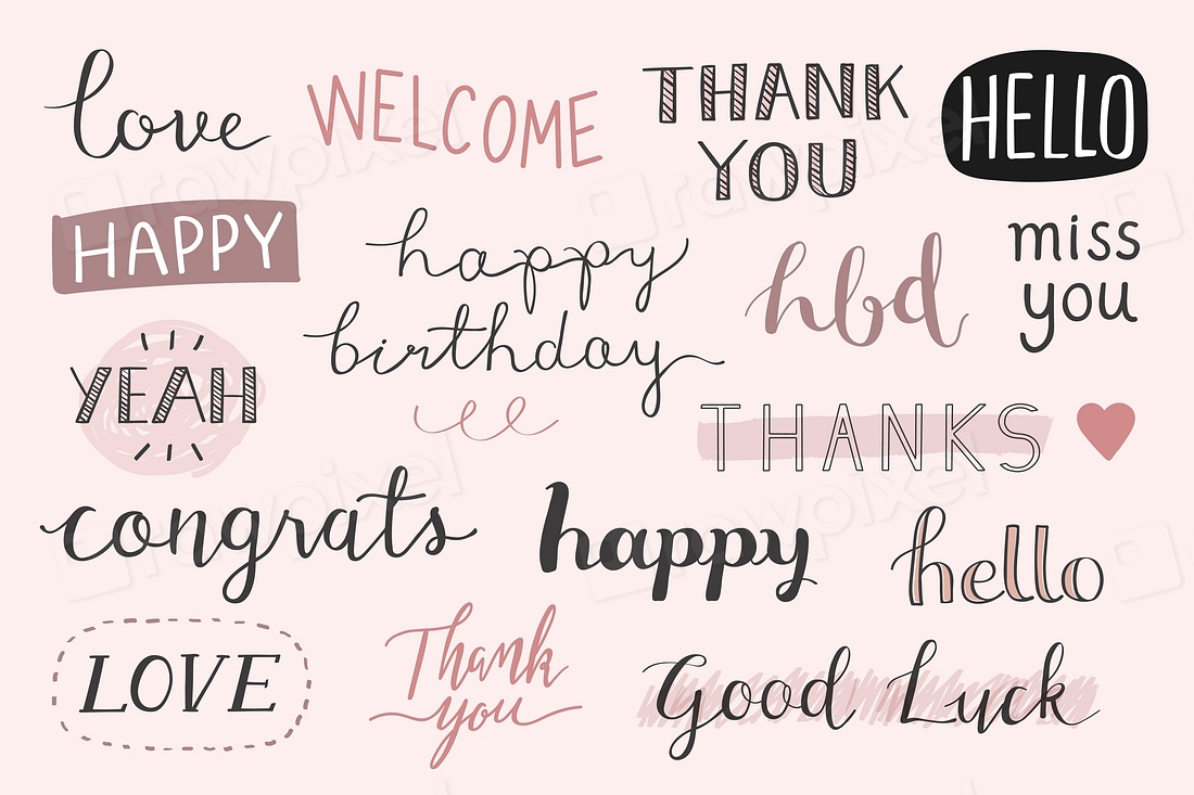 Greetings typography design vector collection | Premium Vector - rawpixel
