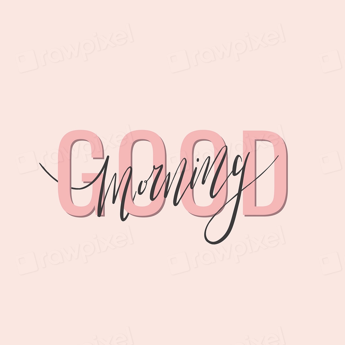 Stylish good morning typography design | Premium Vector - rawpixel