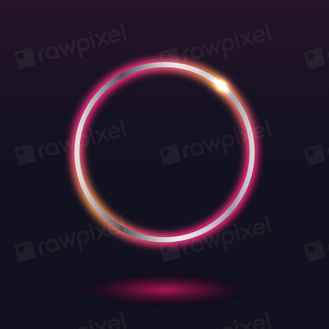 Retro neon round badge vector | Premium Vector - rawpixel