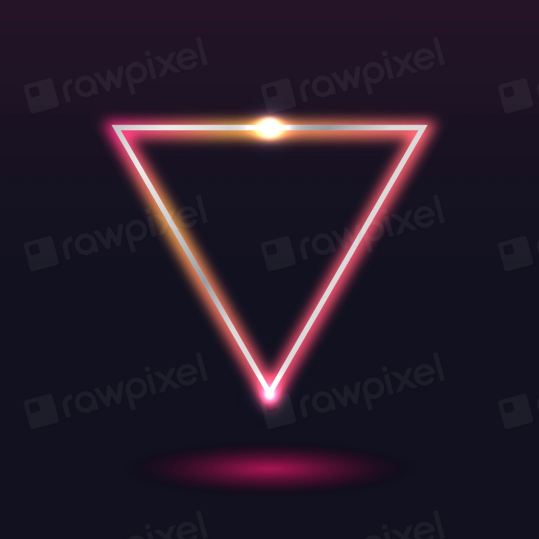 Retro neon triangle badge vector | Premium Vector - rawpixel