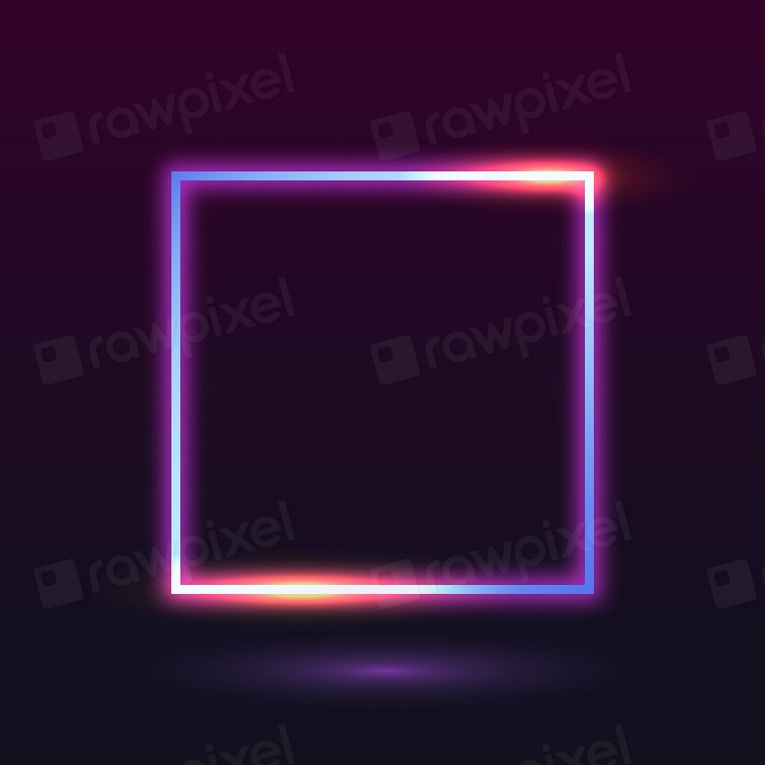 Retro neon square badge vector | Premium Vector - rawpixel