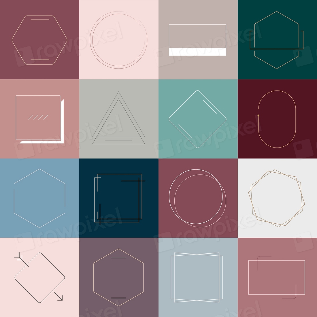 Earth tone badge vector collection | Premium Vector - rawpixel
