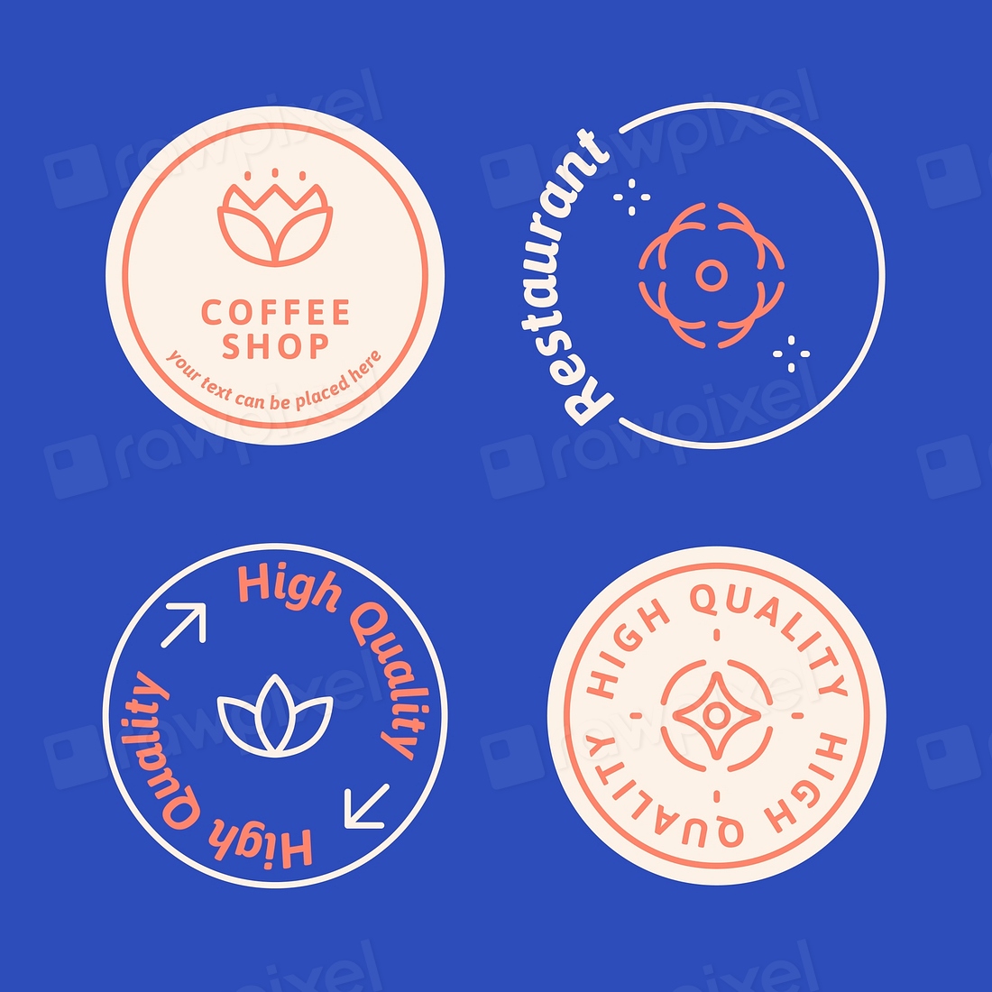 Round shaped badge collection vector | Premium Vector - rawpixel