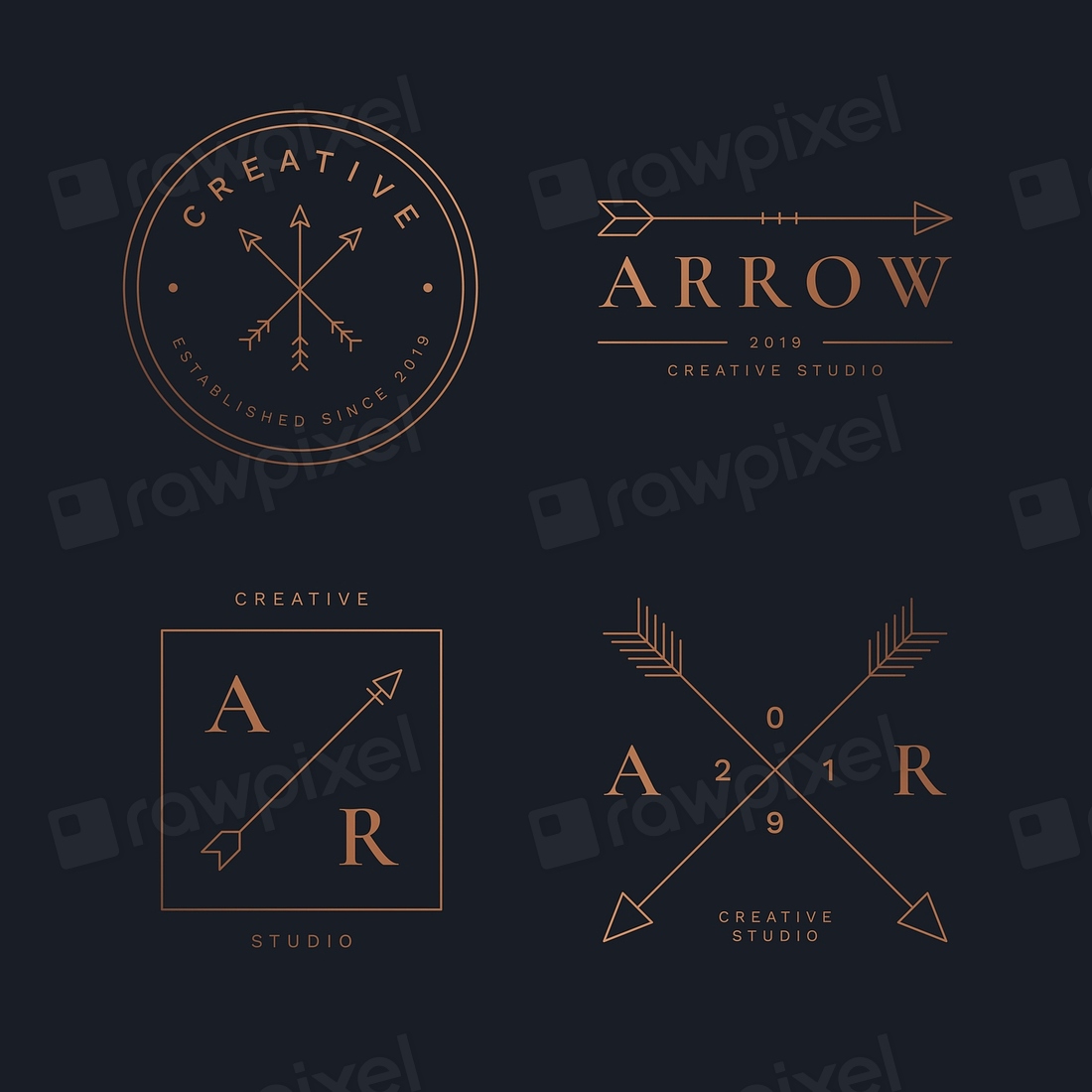 Branding arrow badge design collection | Premium Vector - rawpixel