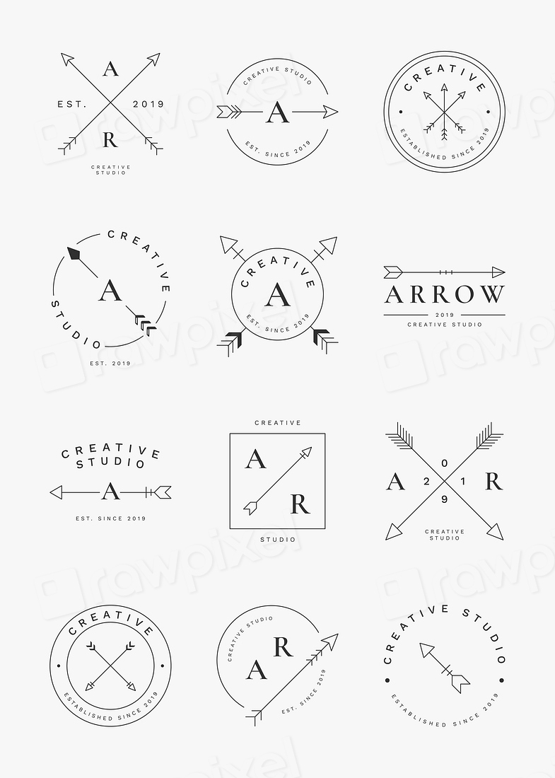 Branding arrow badge design collection | Premium Vector - rawpixel