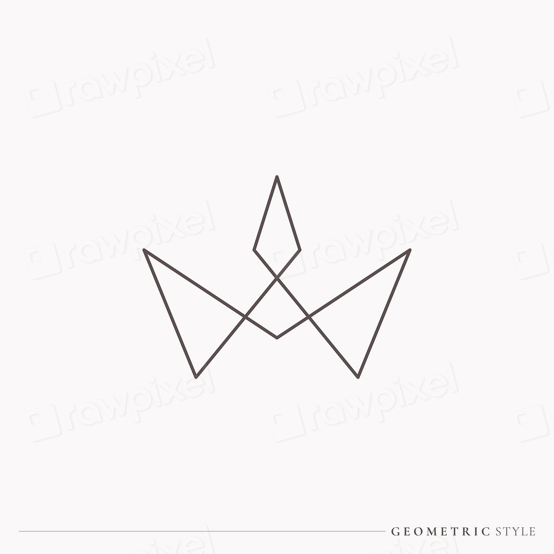 Luxurious geometric crown design vector | Premium Vector - rawpixel