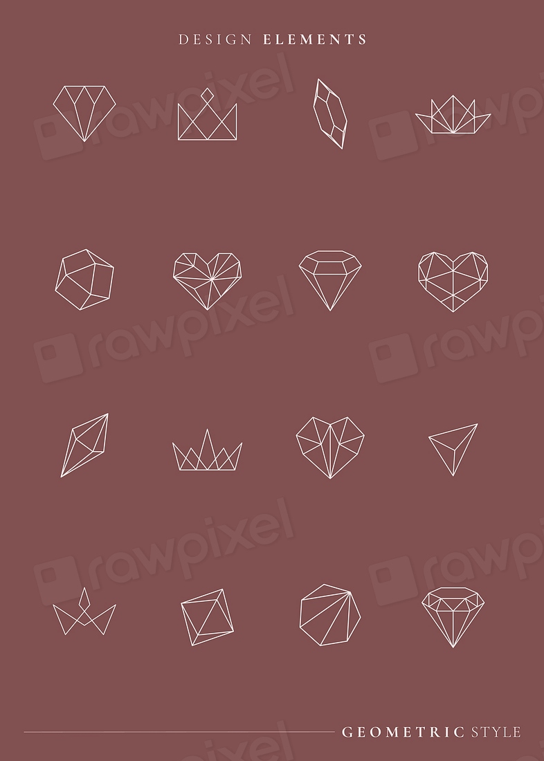 Linear geometric design element collection | Premium Vector - rawpixel