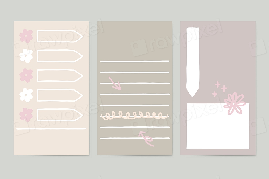 Sticky note doodle collection vectors | Premium Vector - rawpixel