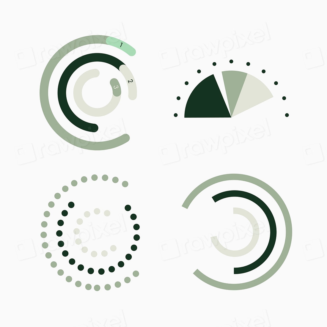 Green infographic design chart vector | Premium Vector - rawpixel
