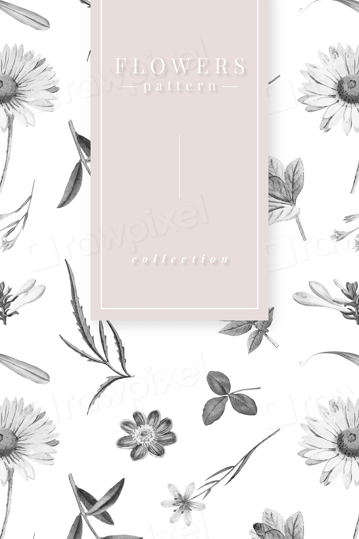 Blooming flowers pattern vector collection | Premium Vector - rawpixel