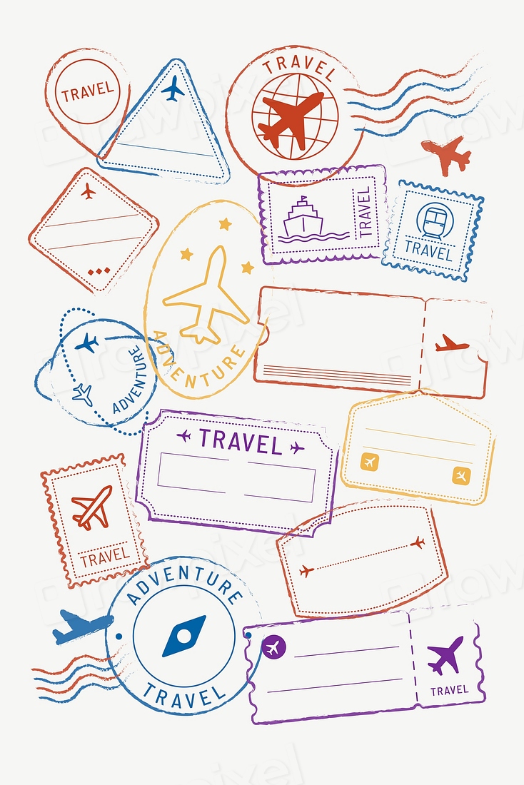 Travel stickers and badge set | Premium Vector - rawpixel