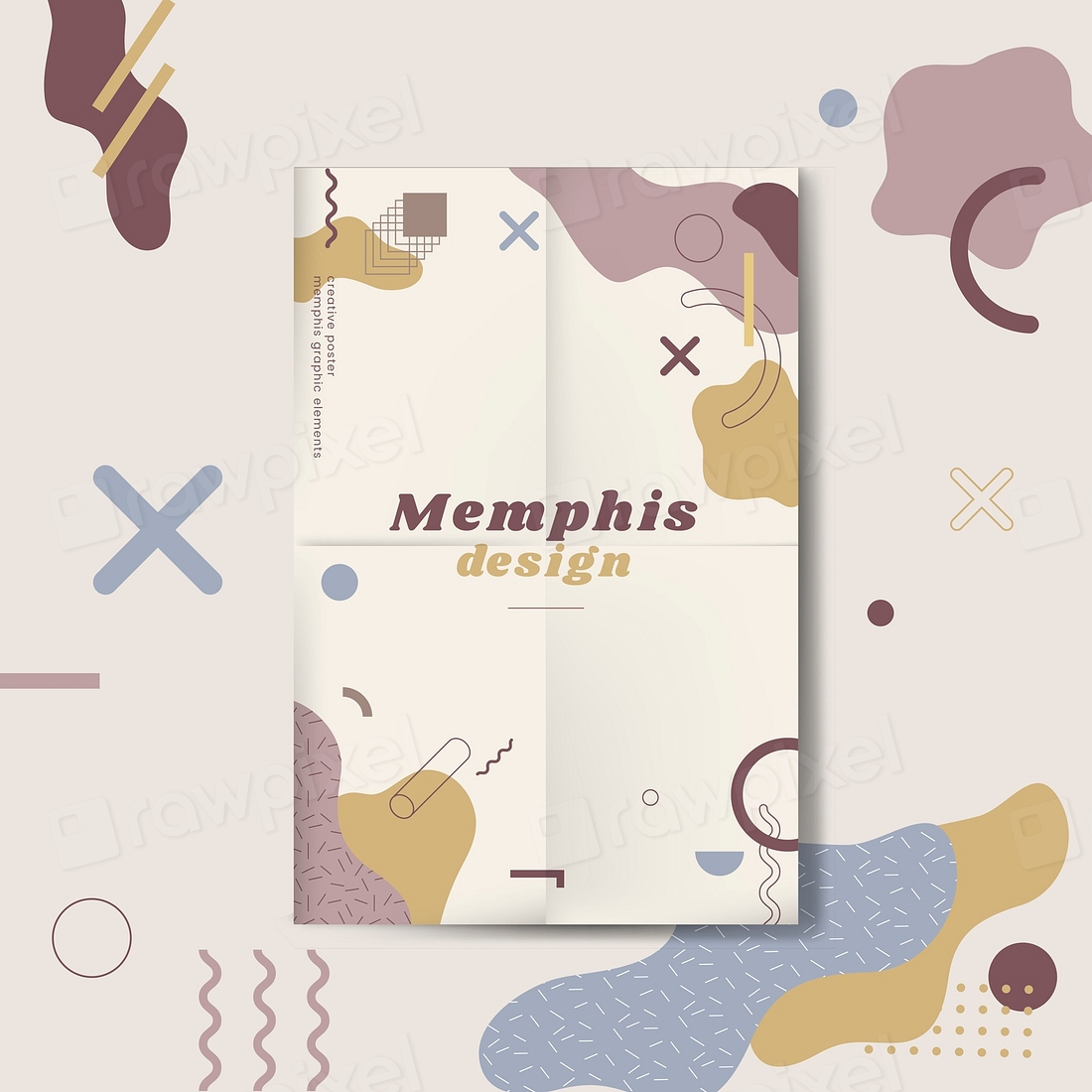 Memphis design pattern poster template | Premium Vector - rawpixel