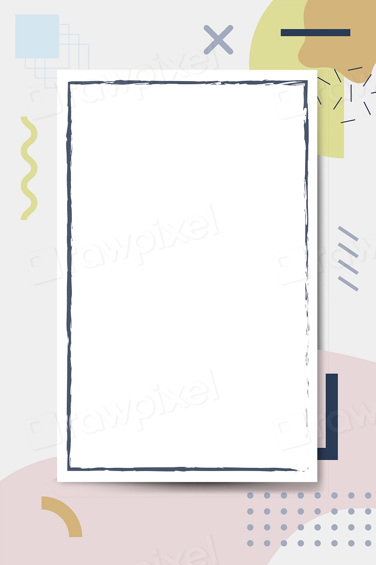 Blue frame Memphis design pattern | Premium Vector - rawpixel