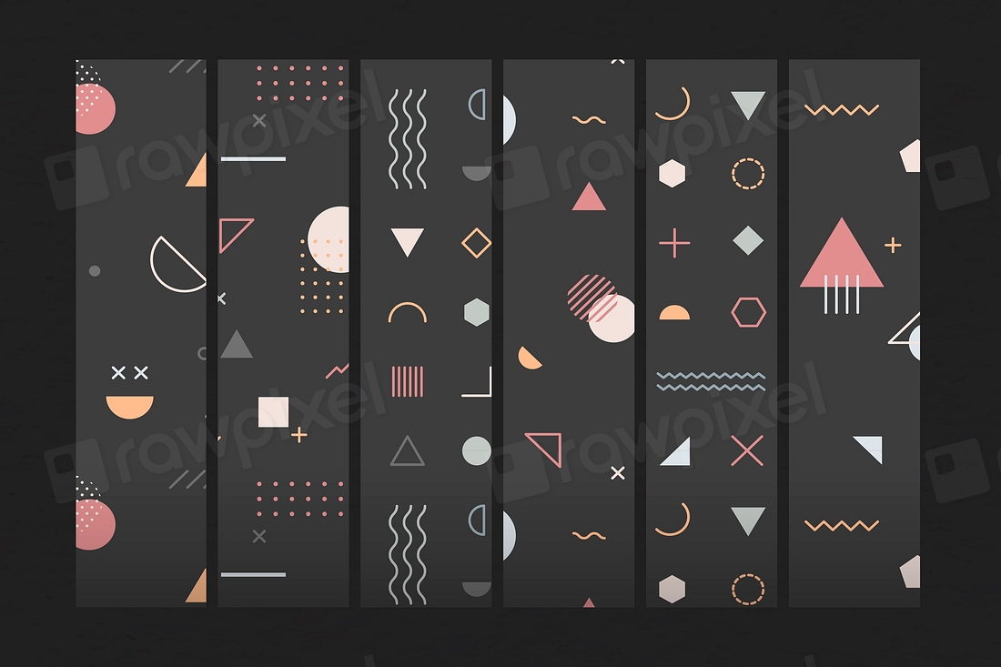 Black Memphis pattern wallpaper vector | Premium Vector - rawpixel